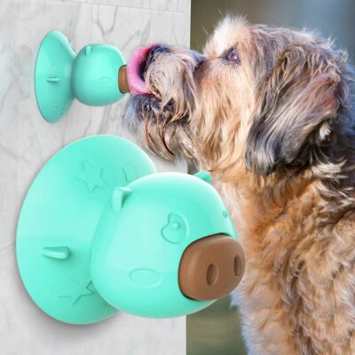 USWT Dog Lick Toy with Suction Cup, Teeth Cleaning Chew Toy, Reduce ...