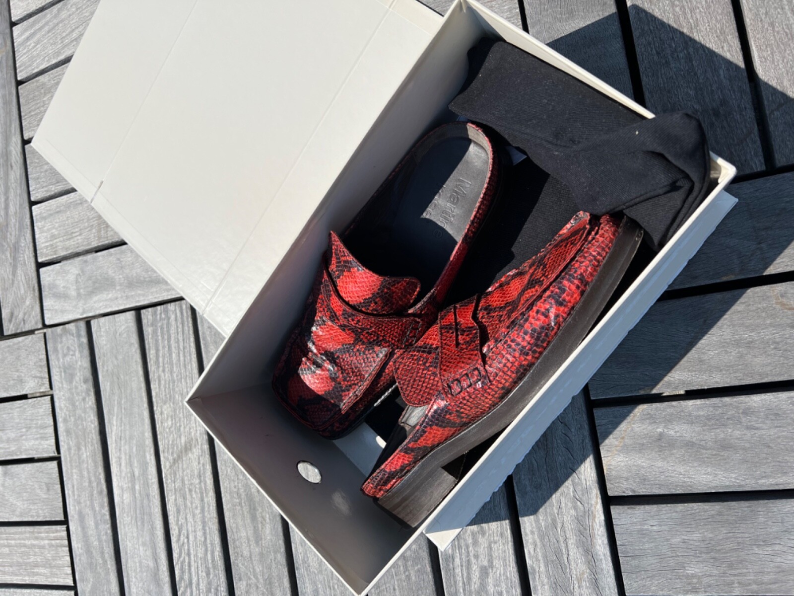 Martine Rose Arches Loafer Red Snake Skin - Gem