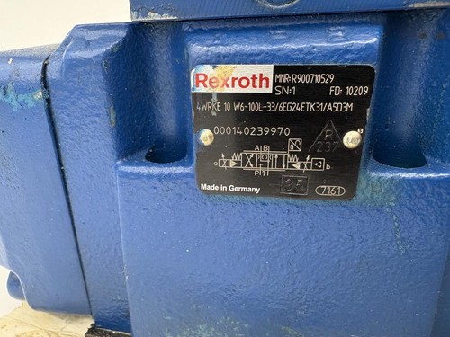 Rexroth 4WRKE 10 W6-100L-33/6EG24ETK31/A5D3M R900710529 R900972650 ...