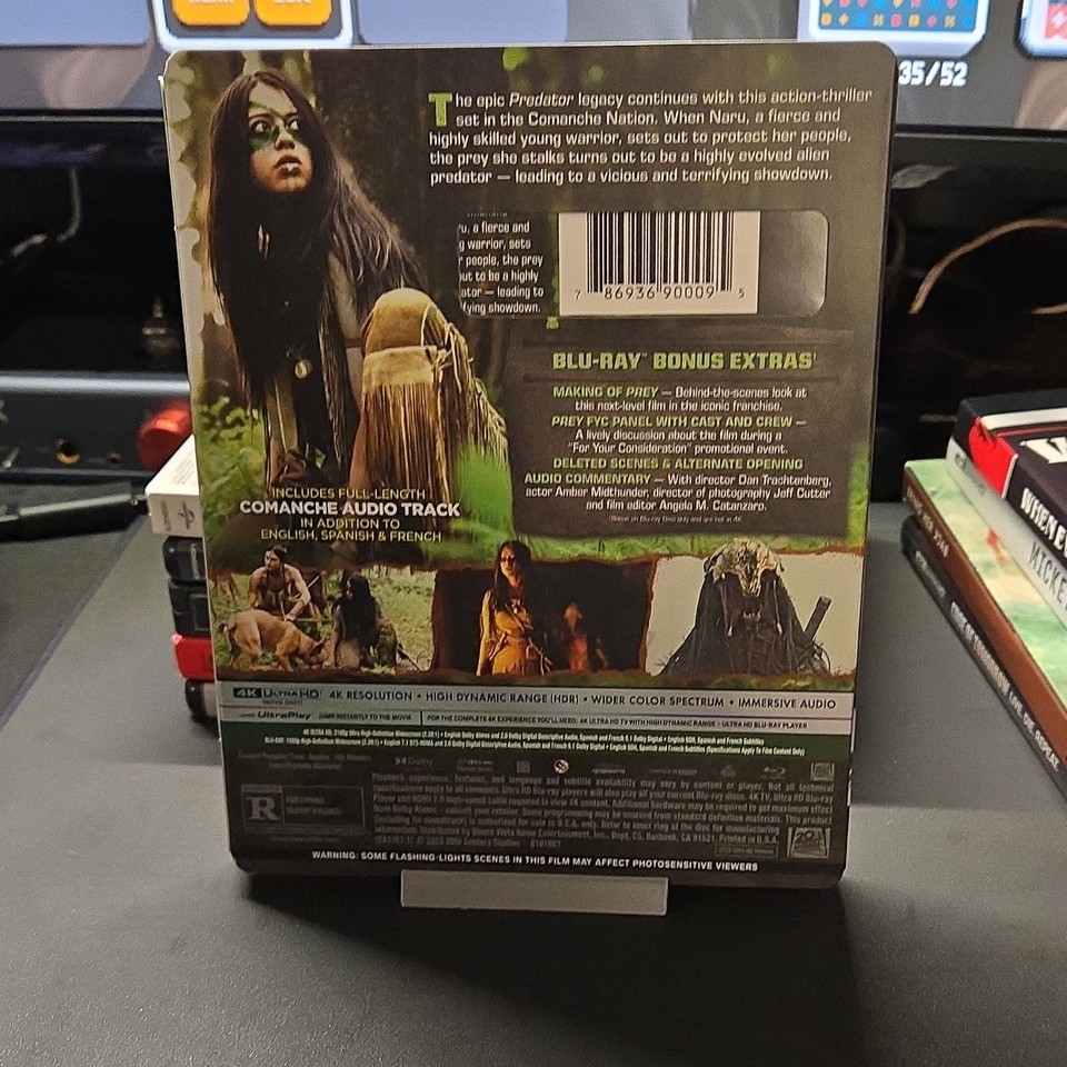 Predator Prey 4K Ultra HD Blu-ray Behind The Scenes Deleted Scenes ...