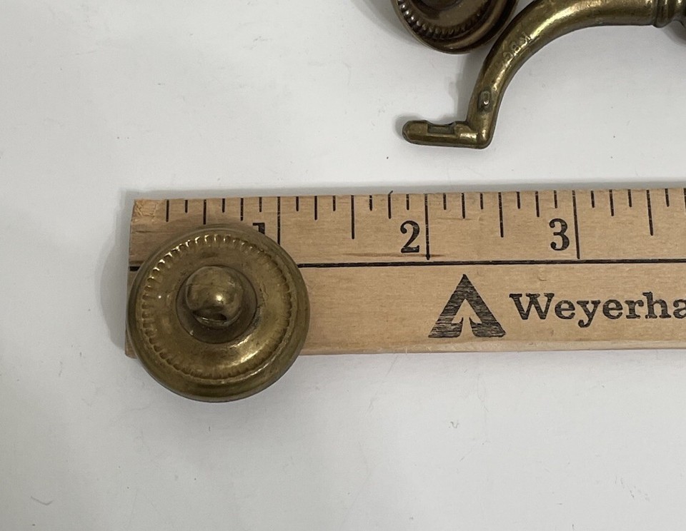 KBC Brass Drop Bail Handle Drawer Pull Rosettes 3” Centers N1191 | eBay