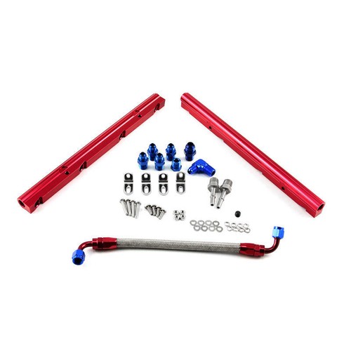 Speedmaster Fuel Rail Kit PCE137.1001; Fuel Rail Kit -06AN Red for ...