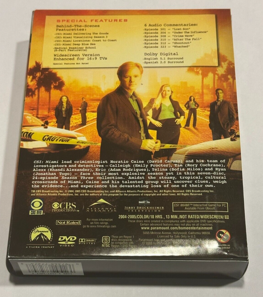 CSI: Miami - The Complete Third Season (DVD, 2005, 7-Disc Set) | eBay