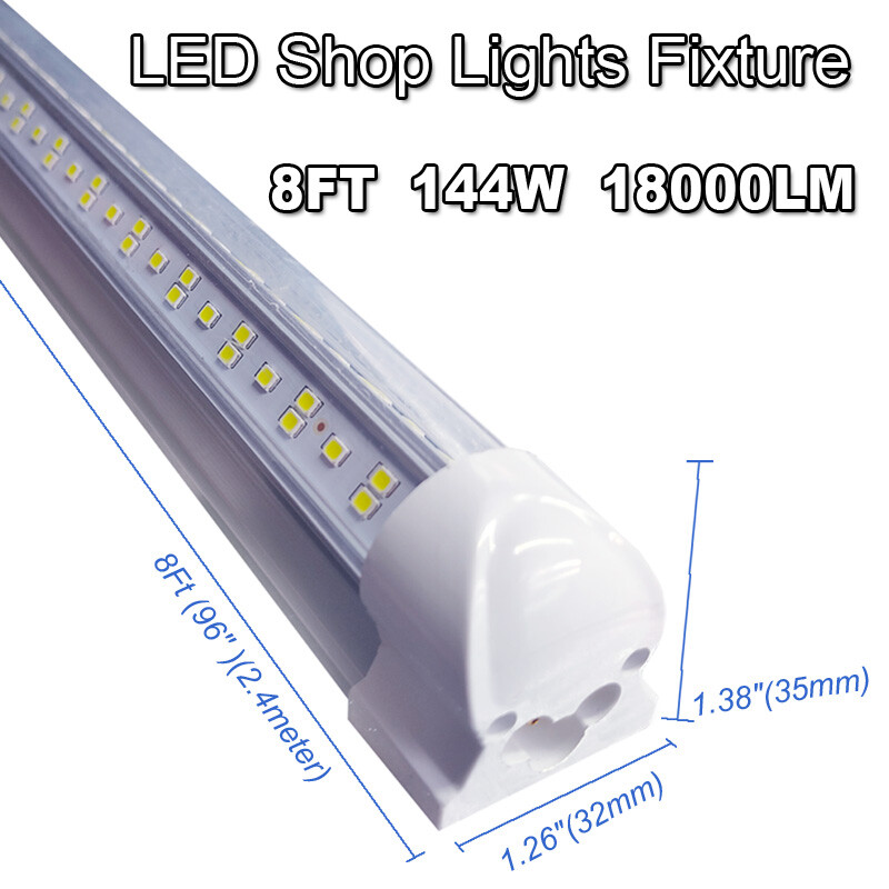 8 Ft Led Shop Lights 8ft Led Garage Lights 144w Led Shop Light Fixture ...