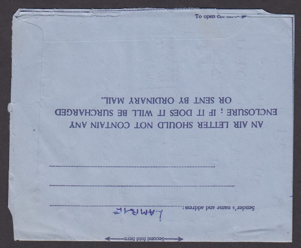 Rhodesia & Nyasaland 1963 formular "Air Letter" aerogramme sent to ...