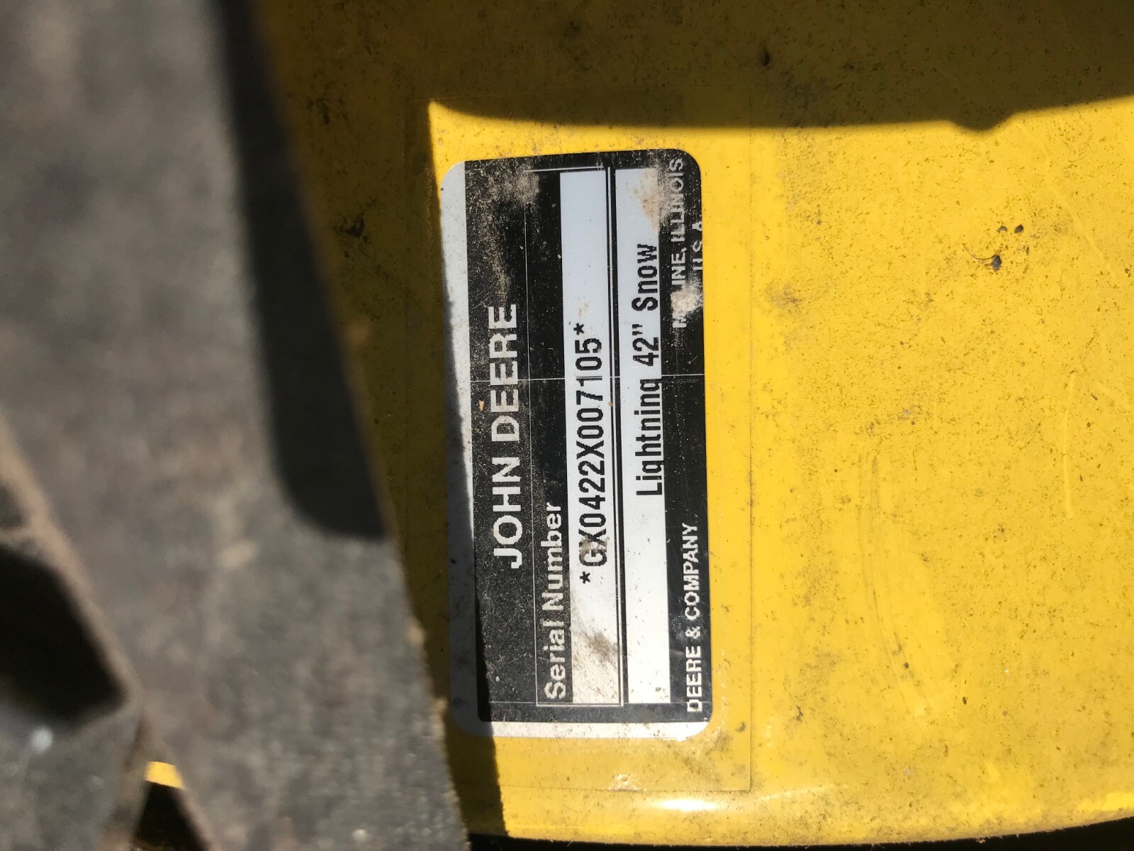 John Deere Gx0422x Snow Blower Snow Thower 2 Stage Pick Only Huron Ohio ...