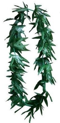 SIX Hawaiian Hawaii Silk Flower Lei Hula Luau Party Wedding GREEN LEI ...