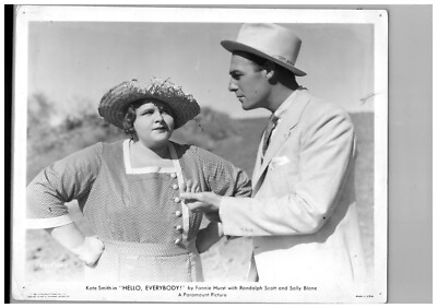 1932 Kate Smith in Hello Everybody! Movie Photo w/Randolph Scott black ...