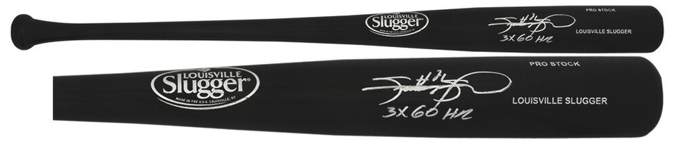 Sammy Sosa Signed Louisville Slugger Pro Black Baseball Bat w/3x 60 HRs ...