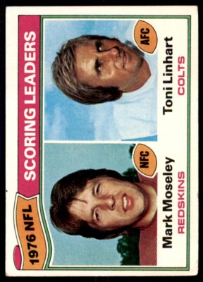 1977 Topps #4 1976 NFL Scoring Leaders (Mark Moseley / Toni Linhart) | eBay