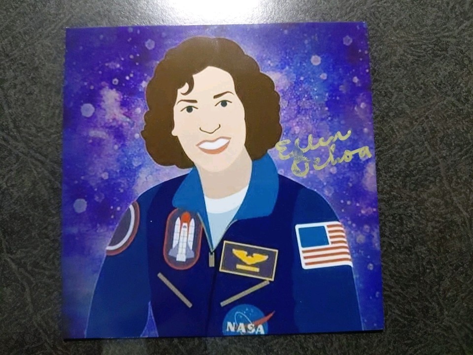ELLEN OCHOA 2 Hand Signed Autograph 4X5 & 4X4 PHOTO S- FEMALE NASA ...