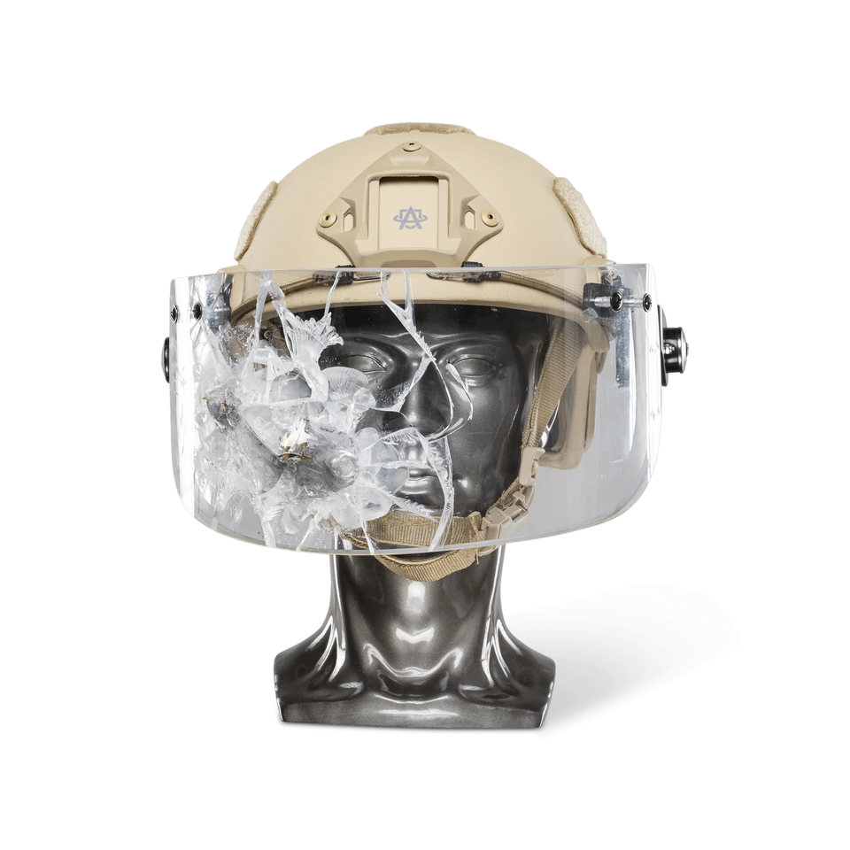 NIJ IIIA Bulletproof Helmet Visor Face Shield PASGT, MICH, High Cut ...