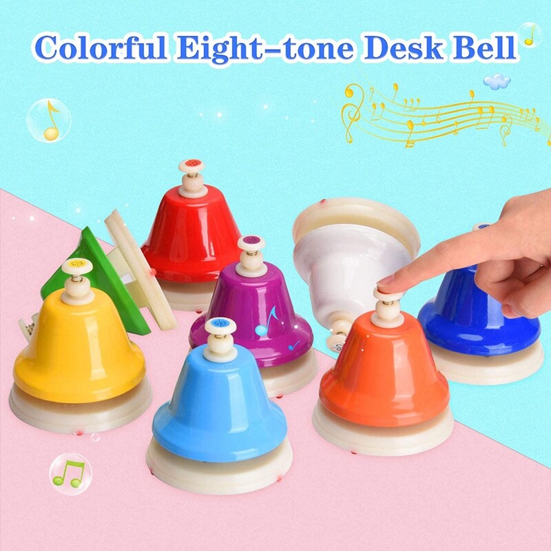 Desk Bells, 8 es Diatonic Metal Hand Bells, Music Bells, Musical3228 | eBay