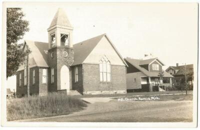 Remus Michigan MI ~ Methodist Episcopal M.E. Church RPPC Real Photo ...