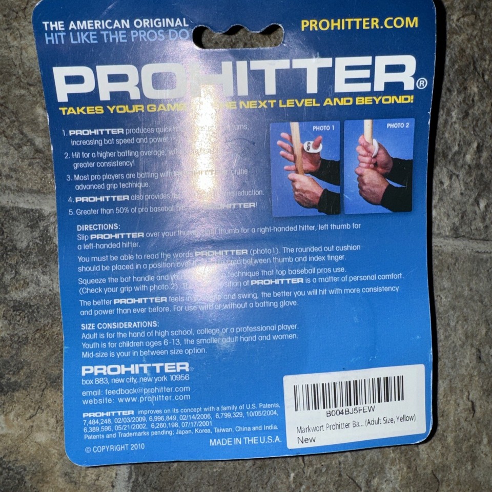 PROHITTER PRO HITTER Baseball Softball Batting Training Aid ADULT SIZE ...