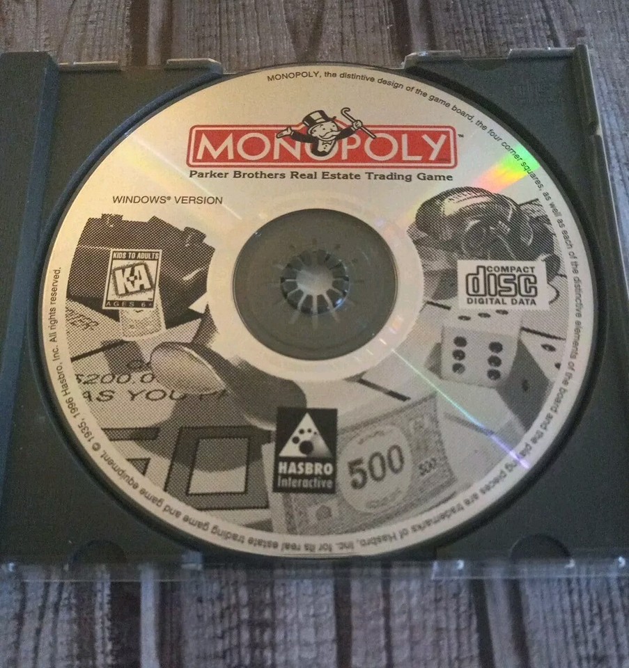 Monopoly CD-ROM Game PC Windows Hasbro Interactive Westwood Studios | eBay