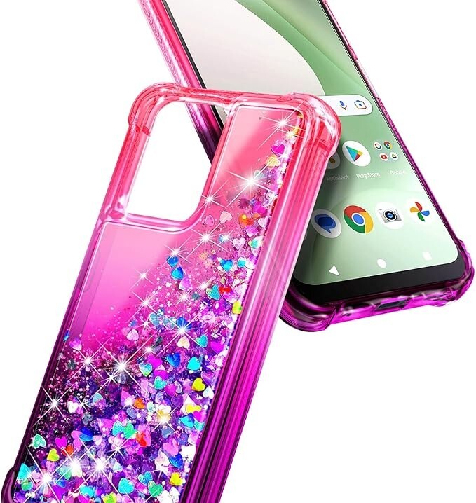 For BLU View 5 (B160V) Phone Case Bling Liquid Glitter Waterfall ...