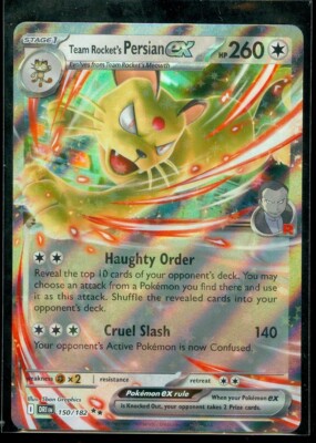 Pokemon TEAM ROCKET'S PERSIAN EX 150/182 - Destined Rivals - ULTRA RARE ...
