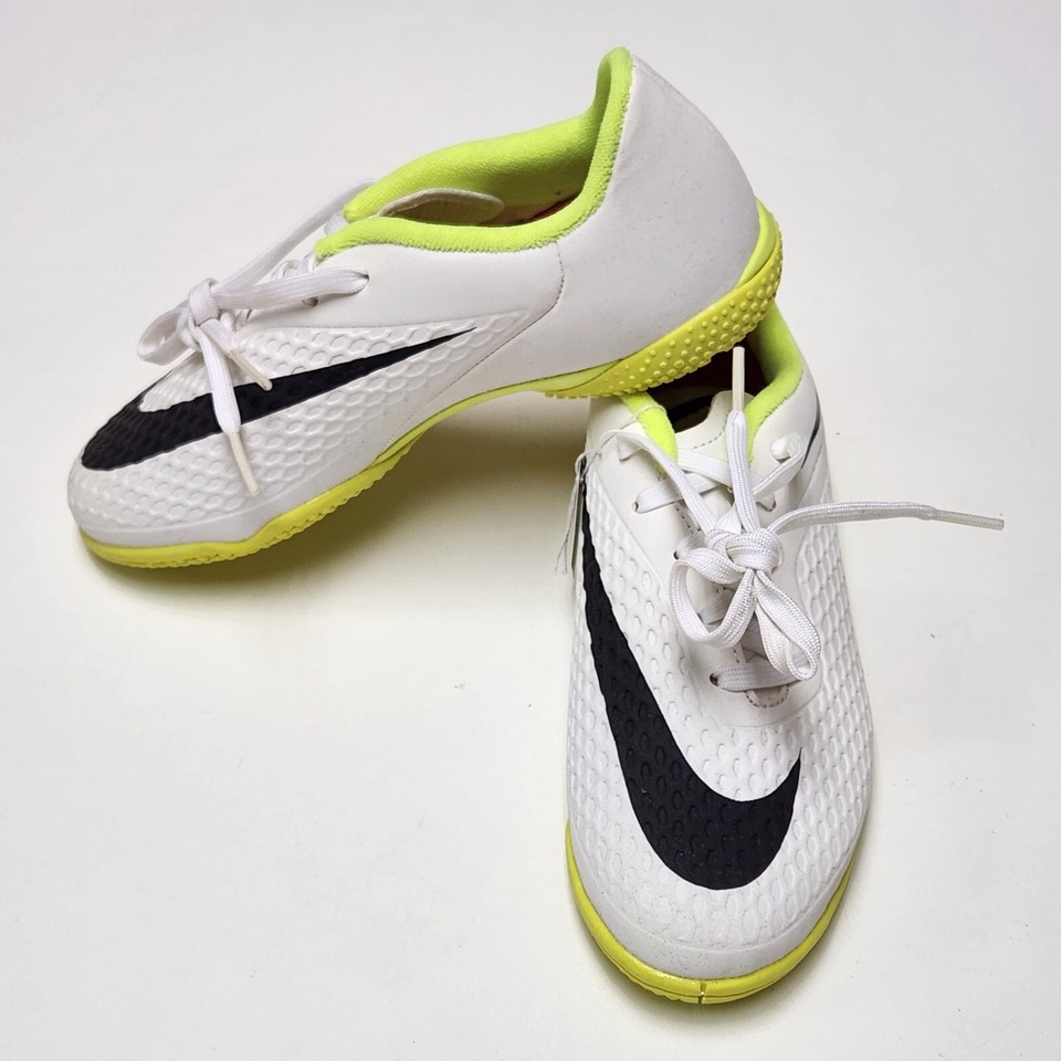Nike Jr Hypervenom Phelon Indoor Kids Soccer Shoes White-Black-Volt | eBay