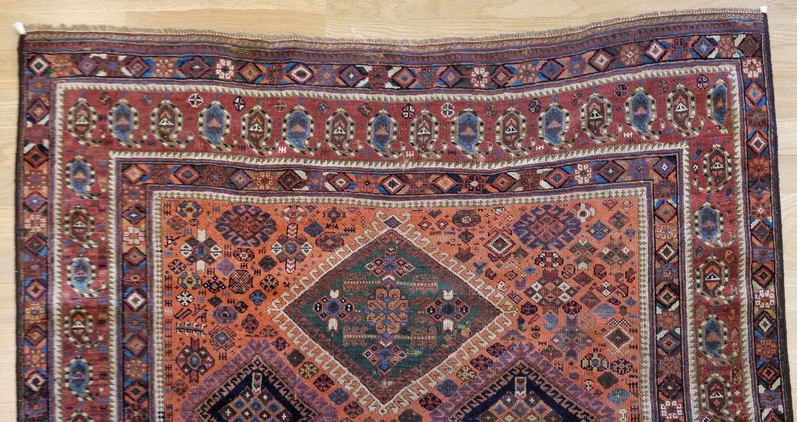 Terrific Tribal - 1890s Antique Oriental Rug - Nomadic Carpet - 4.3 x 5 ...