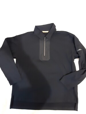 Louis Castel Gold Womens black T-shirt with zip up collar - Size S | eBay