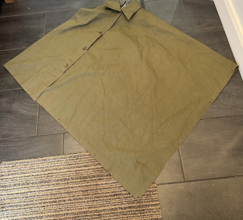 Title: Vintage Original WW2 British Army MK VII Anti-Gas Cape Olive ...