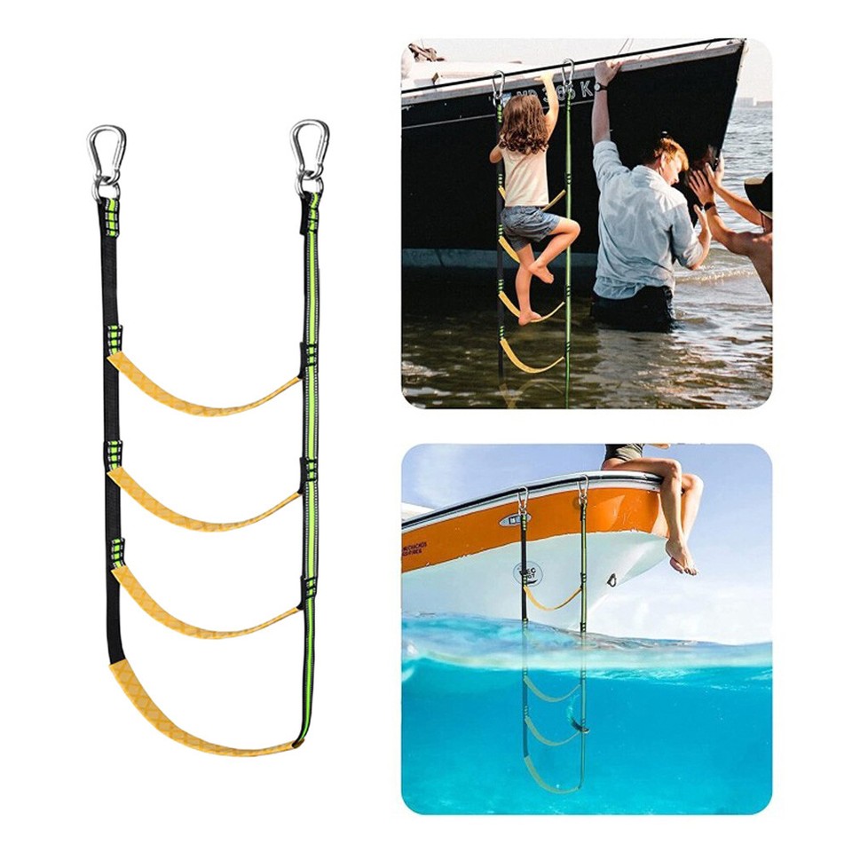 3/4/5 Step Assist Boat Folding Ladder Stretchable Swim Ladder for ...