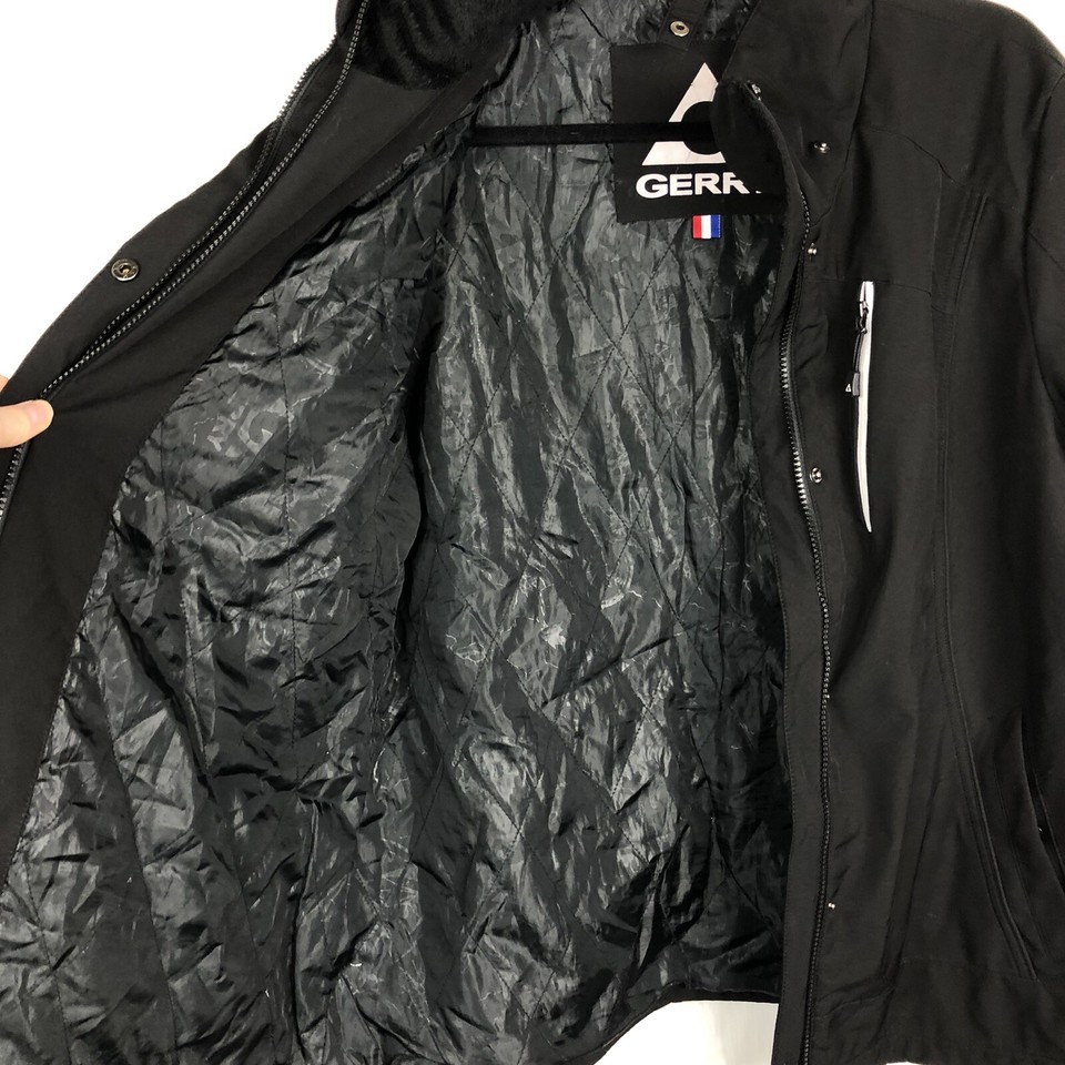 Gerry Men’s Large Coat Black Softshell Jacket Water Resistent Pockets ...