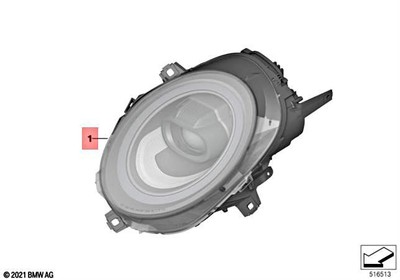 Genuine MINI Cooper Jcw F55 F56 F57 HEADLIGHT LED TECHNOLOGY LEFT ...