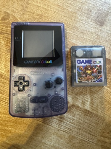 Nintendo Game Boy Color Atomic Purple GBC System Backlight Backlit w ...