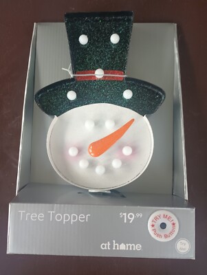 Snowman Lighted Tree Topper | eBay