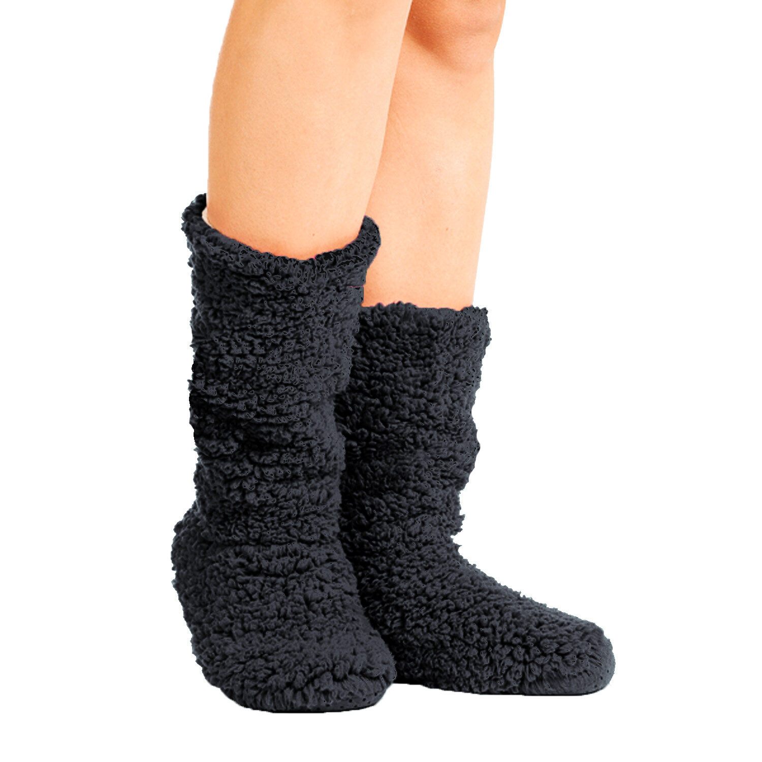 WARM FLEECE SLIPPER BOOTS COSY SOFT ANKLE BOOTIES COSY MICROFIBRE ...