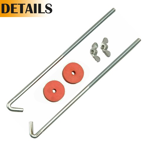 Silver Aluminum Car Battery Tie Down Mount Bracket Brace Bar w/ 10 inch ...