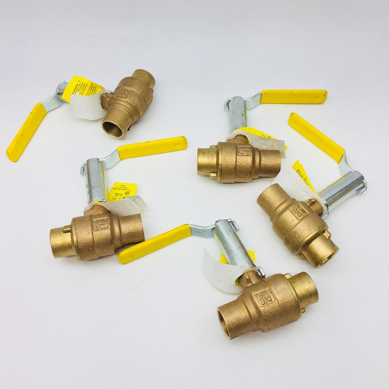 LOT OF 5 APOLLO #77C-244-04A ¾" BRONZE BALL VALVE W/ A 2 ¼" OFF SET ...