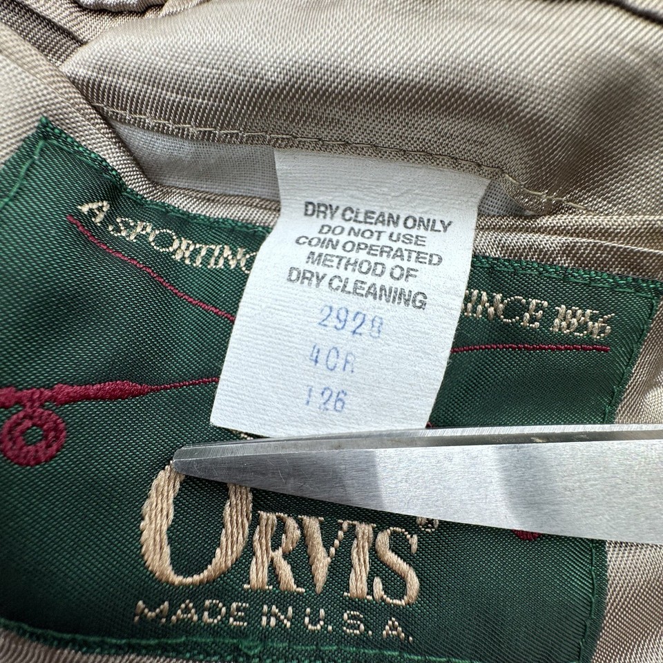 Vintage Orvis Blazer 48L Brown Gray Tweed Sport Coat Jacket Herringbone ...