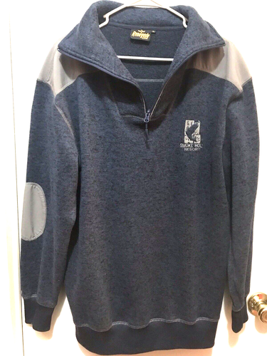 Renegade Club Smoke Hole Resort Sweater XL Blue Gray 3/4 Zip Long ...
