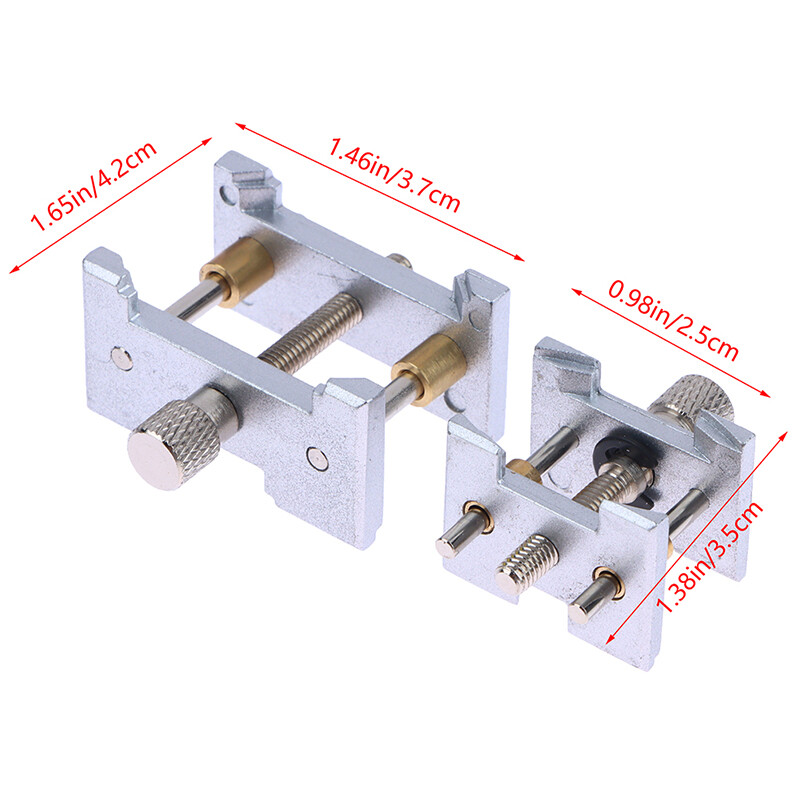 2Pcs Metal Watch Movement Holder Vise Clamp Tool Watch Fixed Clip Base ...