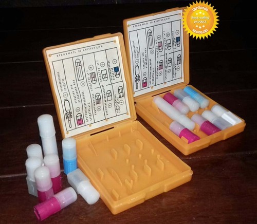 2 sets Soviet USSR army first aid medicine kit storage box NBC ...