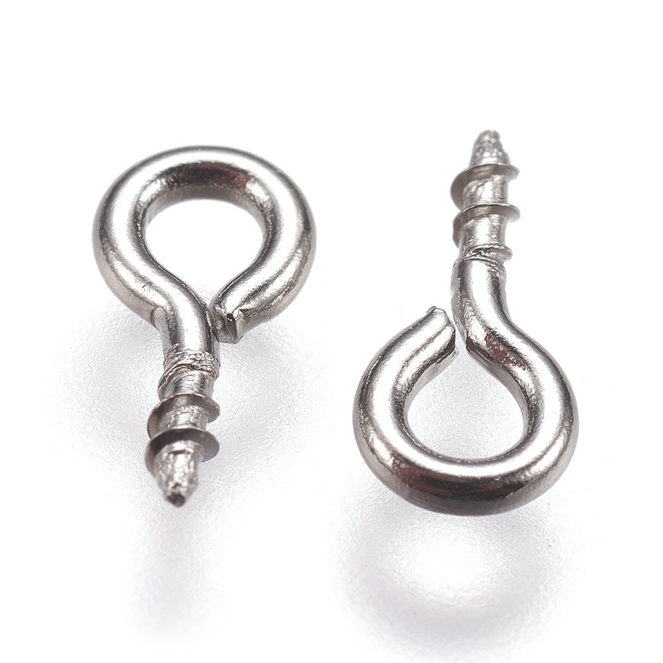 500x 304 Stainless Steel Screw Bails Eye Pin Peg Loop Half-Drilled ...