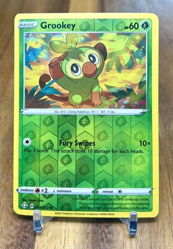 Grookey 011/072 Shining Fates Reverse Holo Pokemon Card NM | eBay