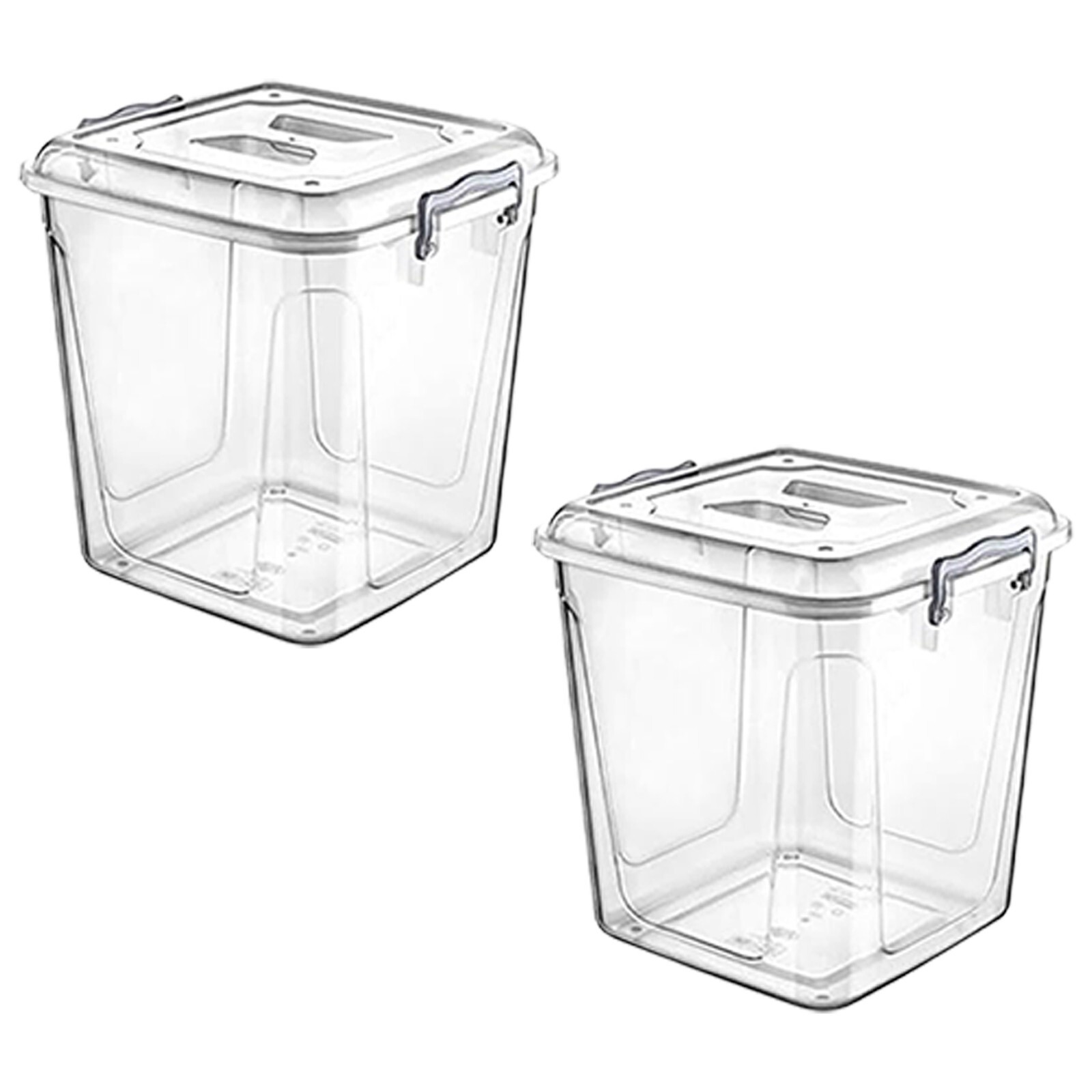 2 X 6 Litre Plastic Pantry Boxes Food Container Meal Carrier Capacity ...