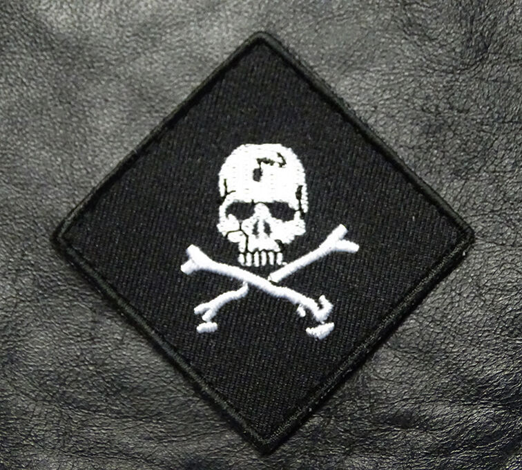 SKULL BONES DEATH 4 CORNER HOOK FASTENER PATCH | eBay