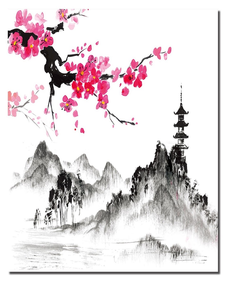 Japanese Tree Ink Painting