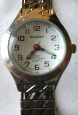 VINTAGE SHARP SHP 110 WR 100 FT. ANALOG QUARTZ 24MM FOR PARTS/REPAIR ...