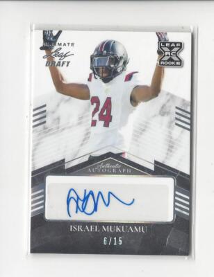2021 Leaf Ultimate Draft Silver Israel Mukuamu RC AUTOGRAPH Cowboys /15 ...