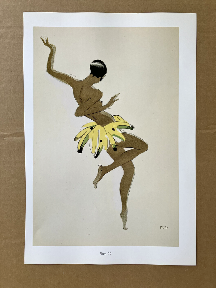 Vintage Paul Colin Print of Josephine Baker in in 14x18 Mat, EUC | eBay