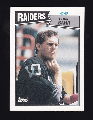1987 Topps Chris Bahr #219 Los Angeles Raiders | eBay
