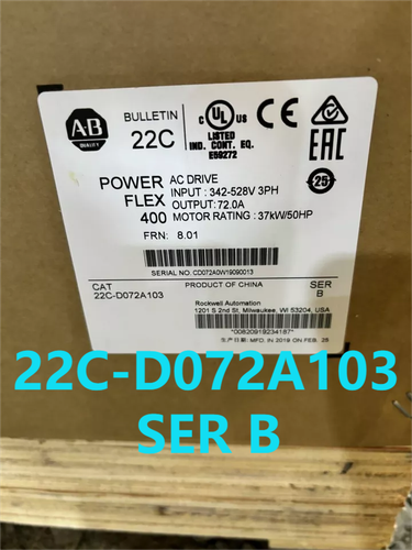 1PC NEW AB 22C-D072A103 PowerFlex 400 AC Drive Allen Bradley ...