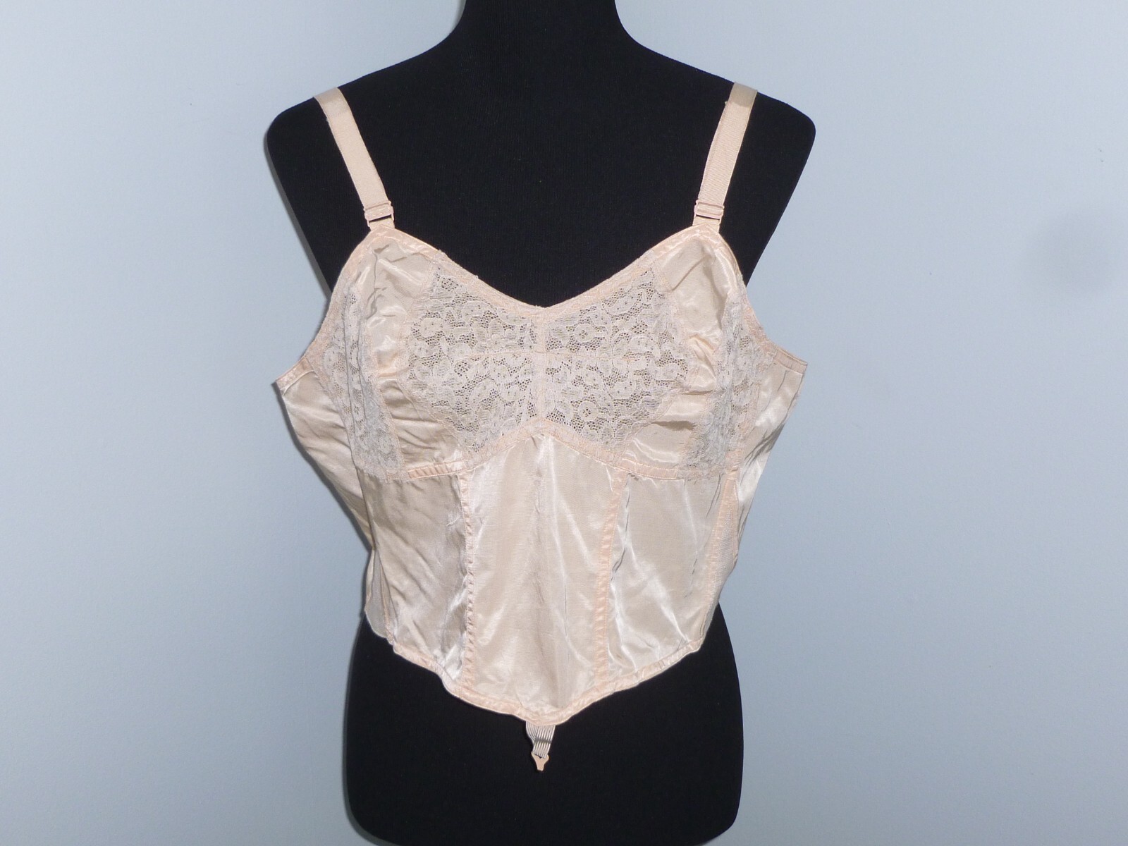 Antique Bra Satin Lace Corset Bralette 1930s 1940s Ca… - Gem