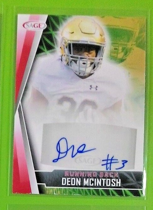 2021 PRO SET 2022 SAGE VARIATION LISTING COLLEGE NCAA FOOTBALL AUTO ...
